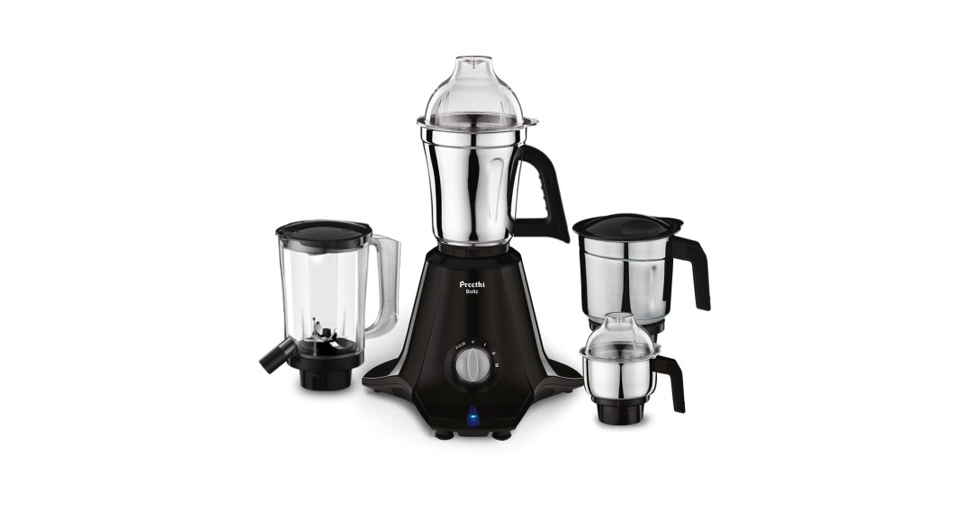 Preethi Boltz Mixer Grinder for Kitchen | 4 Jars 1000 Watts Mixie| 3 ...
