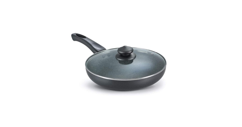 Prestige Omega Deluxe 24cm Granite Fry Pan with Glass lid|Gas ...