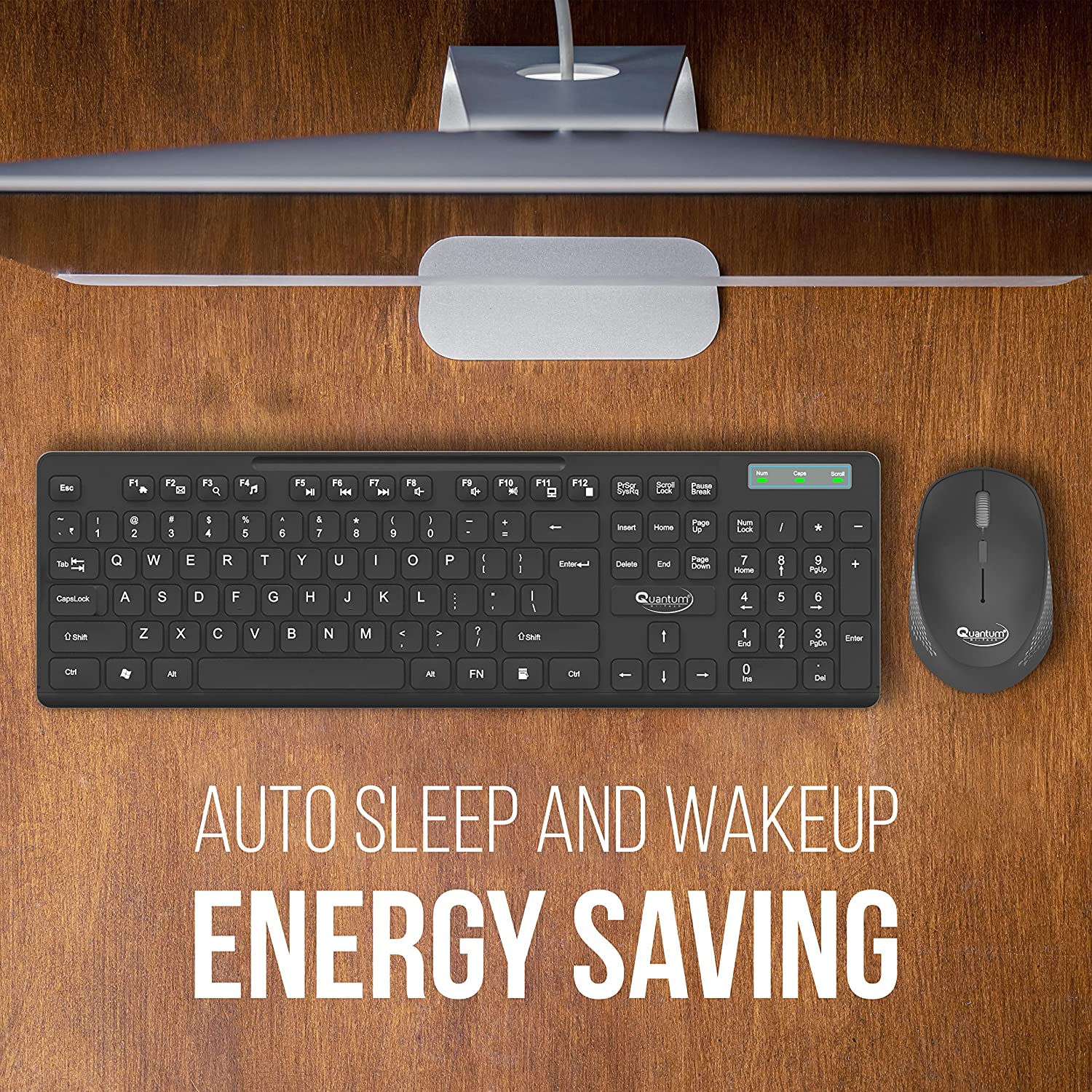 Quantum Wireless Keyboard and Mouse Combo, Battery (Cells Included ...