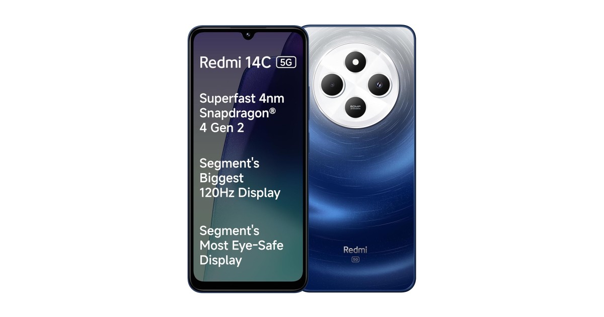 Redmi 14C 5G (Starlight Blue, 4GB RAM, 128GB Storage) | Superfast 4nm ...