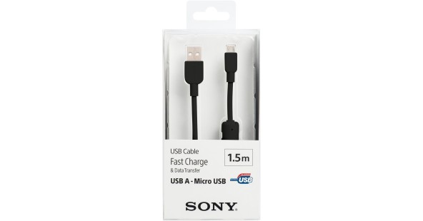 Sony 1.5m micro USB cable (Black)