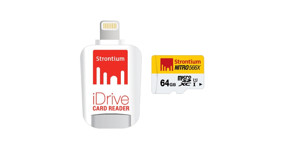 Strontium Nitro iDrive Card Reader (White) with Strontium Nitro 64GB ...