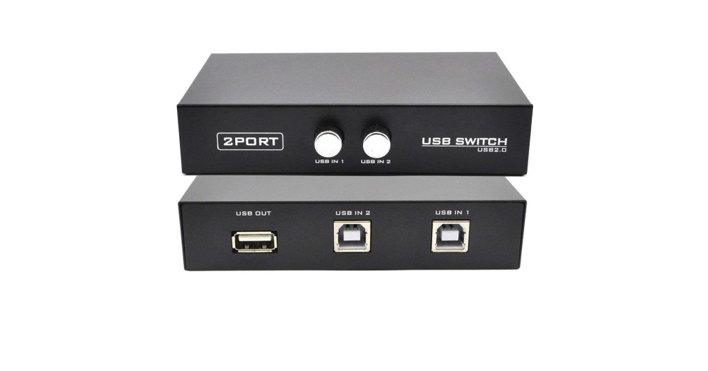 Swiztek USB 2.0 Switch 2-Port Selector for PC – Share Keyboard, Mouse ...