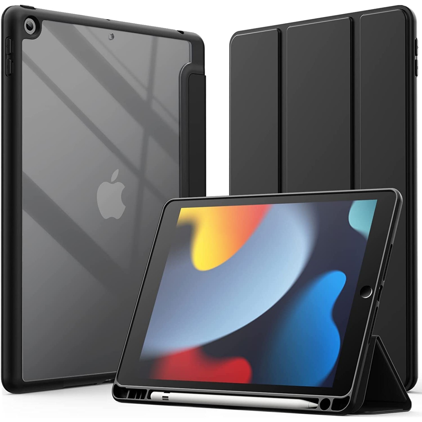 SwooK Case with [Pencil Holder] Smart Cover With Transparent Back ...