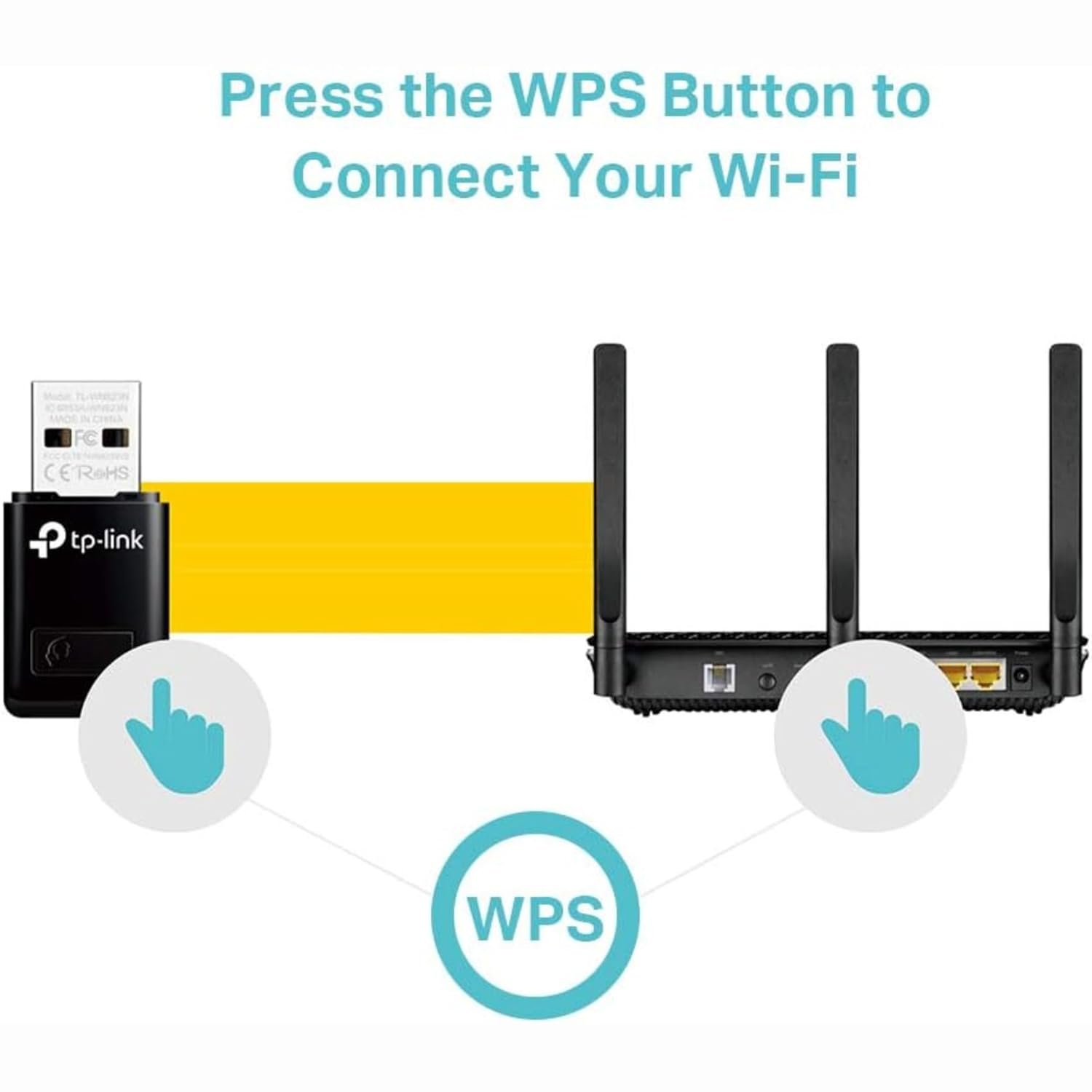 TP-LINK WiFi Dongle 300 Mbps Mini Wireless Network USB Wi-Fi Adapter ...