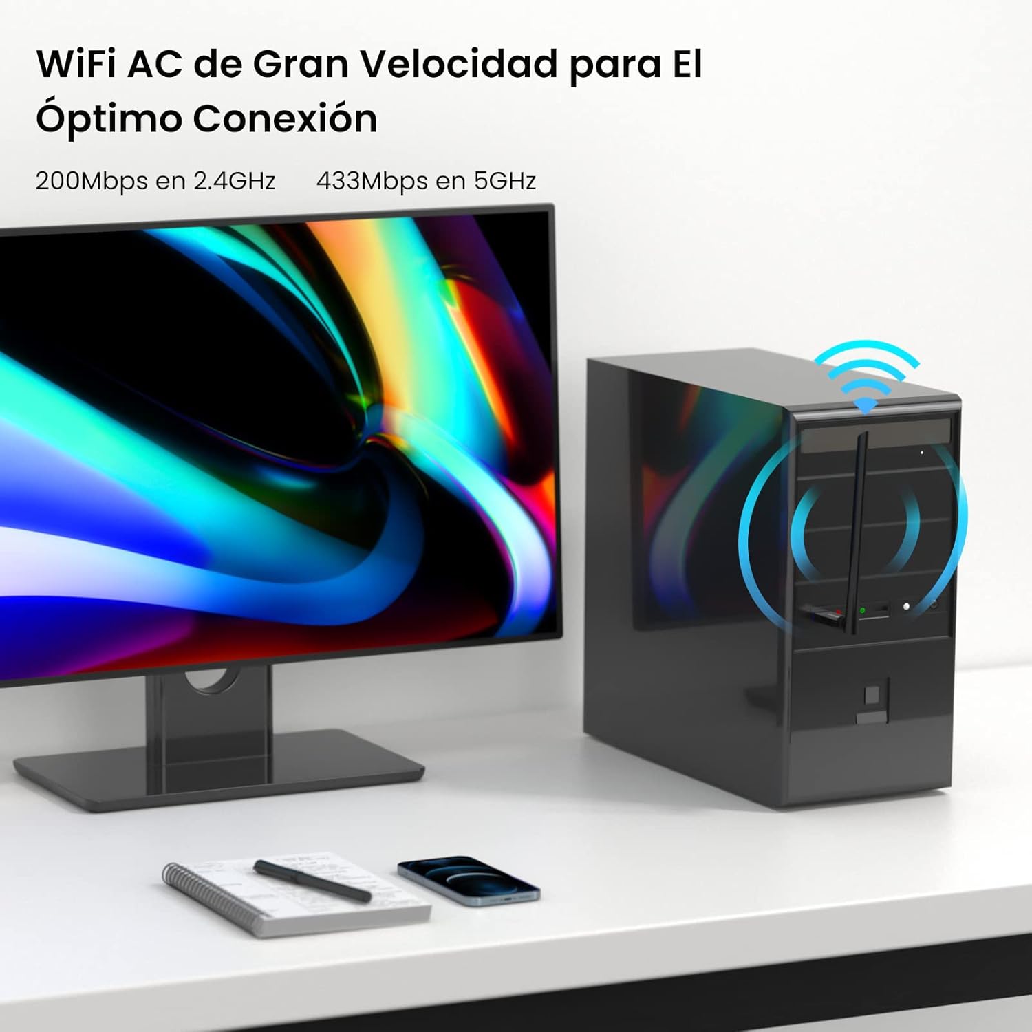 Tenda U10 AC650Mbps Dual-Band WiFi Dongle, Wireless USB Adapter ...