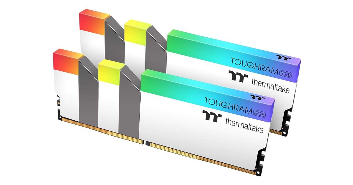 Thermaltake TOUGHRAM RGB White DDR4 4400MHz 16GB (8GB x 2) 16.8 Million ...