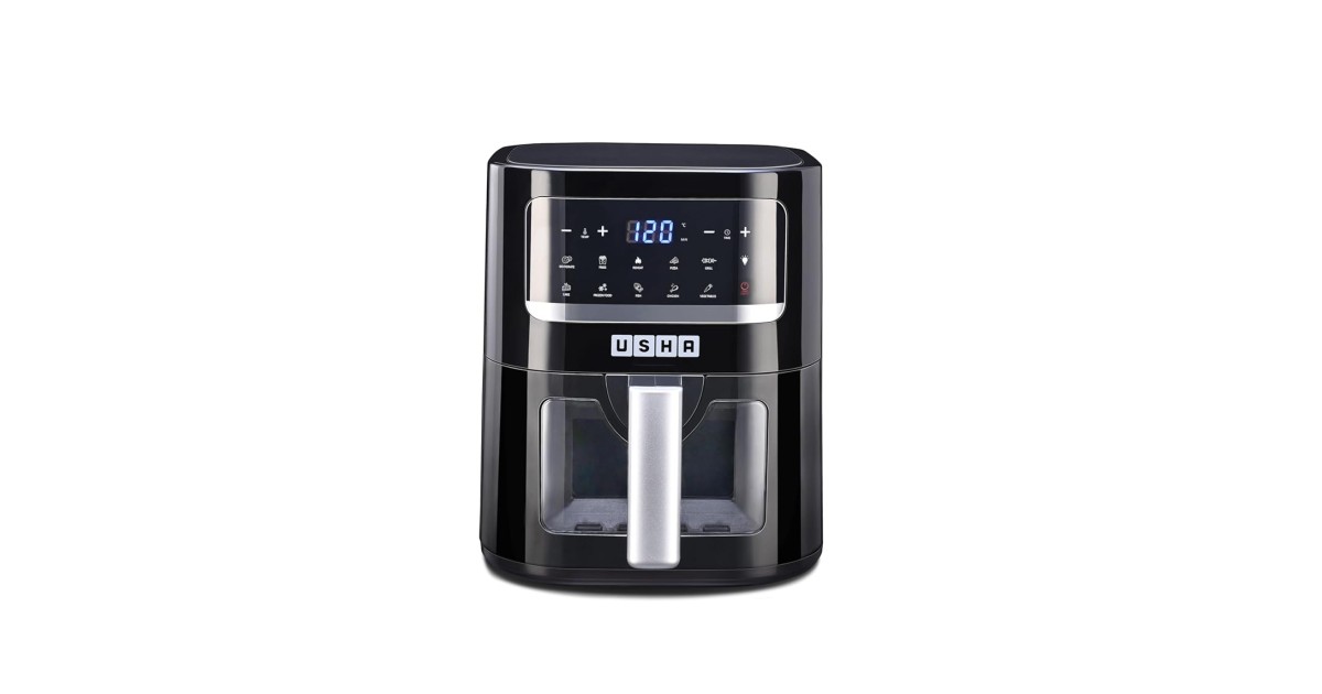 USHA Ichef Smart Air Fryer 4.5L,10 In 1 Functions10 Preset Menu|Digital ...