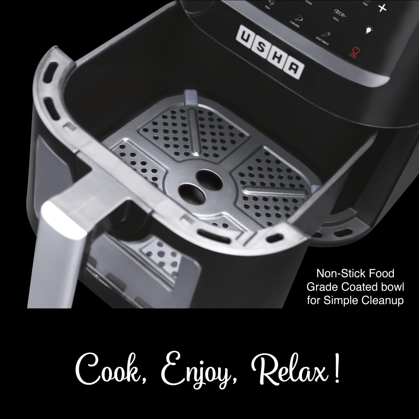 USHA Ichef Smart Air Fryer 4.5L,10 In 1 Functions10 Preset Menu|Digital ...