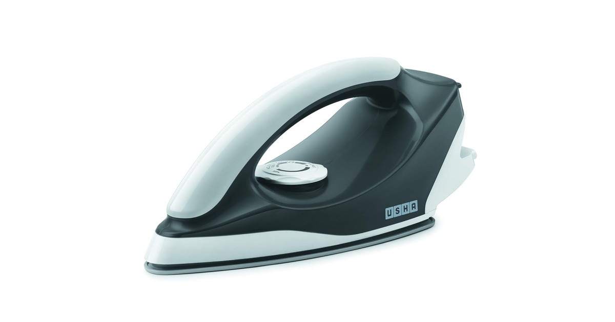 USHA Plastic Usha Aurora 1000Watt Dry Iron with Innovative Tail Light ...