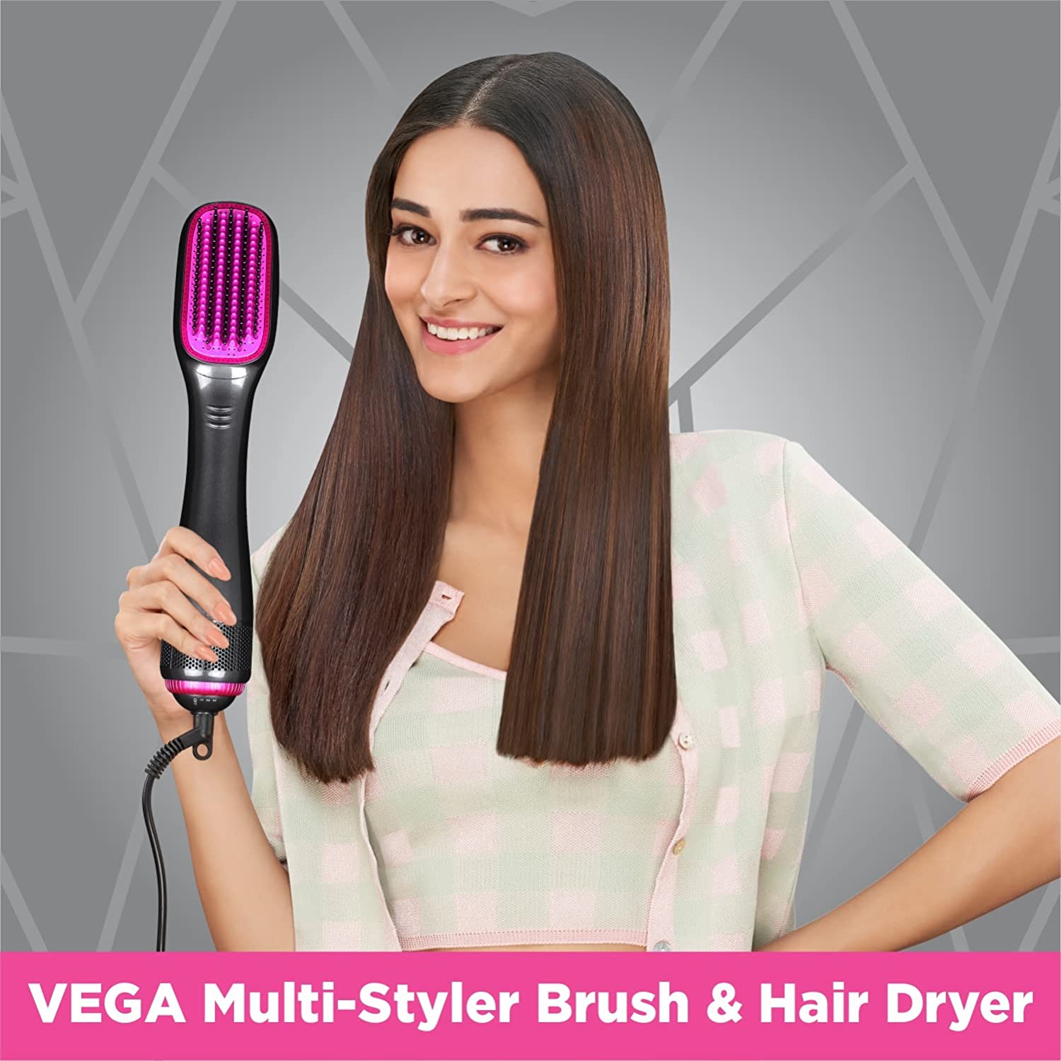 Vega VHSD-01 2-in-1 Multi Hair Styler Brush & Dryer, 1200 Watts ...