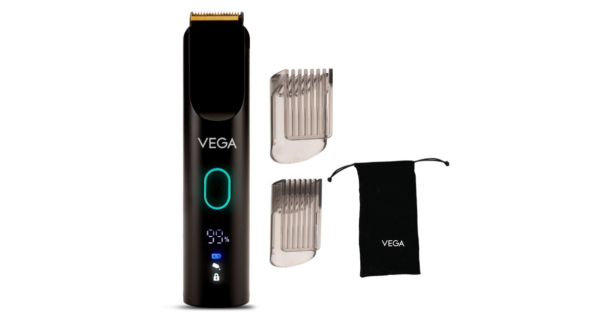 Vega SmartOne S1 Beard Trimmer for Men with Titanium Blade, Digital ...
