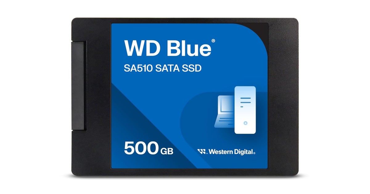 Western Digital WD Blue SA510 SATA 500GB, Up to 560MB/s, 2.5 Inch/7 mm ...