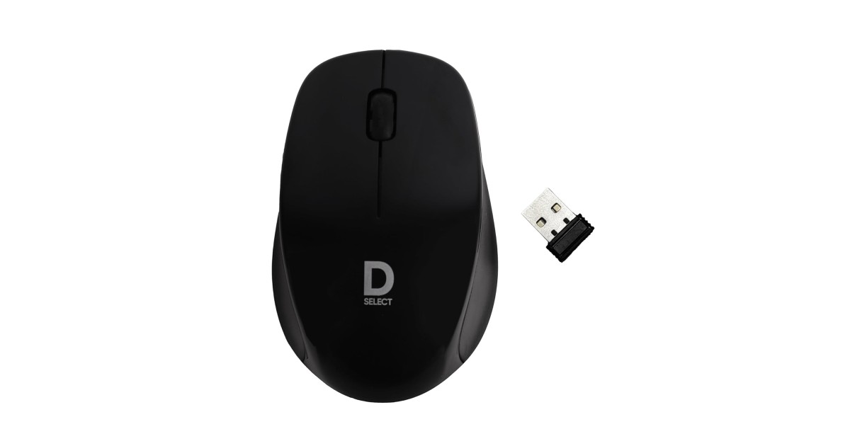 Wireless Mouse DS320-Black with USB Type A Connector, 1200DPi ...