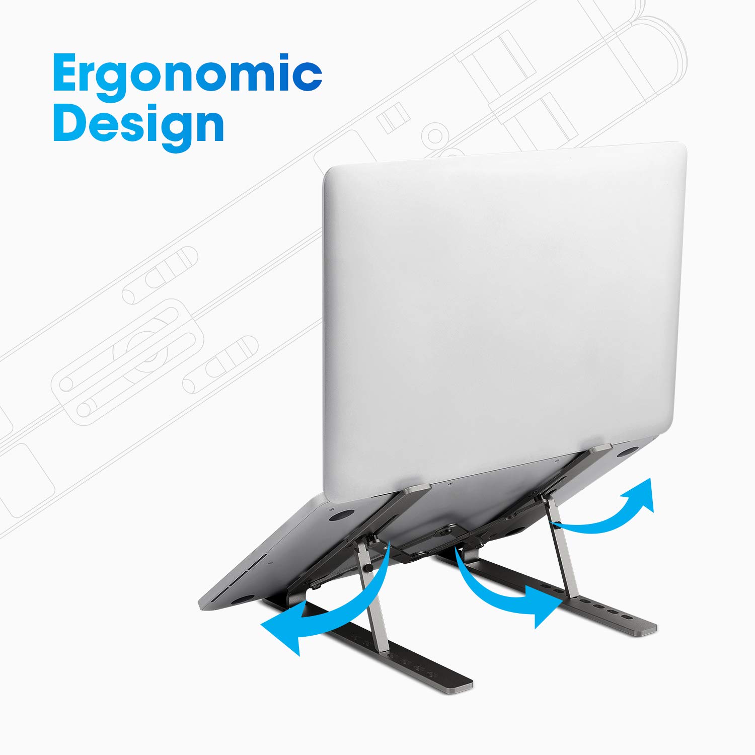 ZEBRONICS Aluminium Alloy Laptop Stand, Compatible with 9-15.6 inch ...