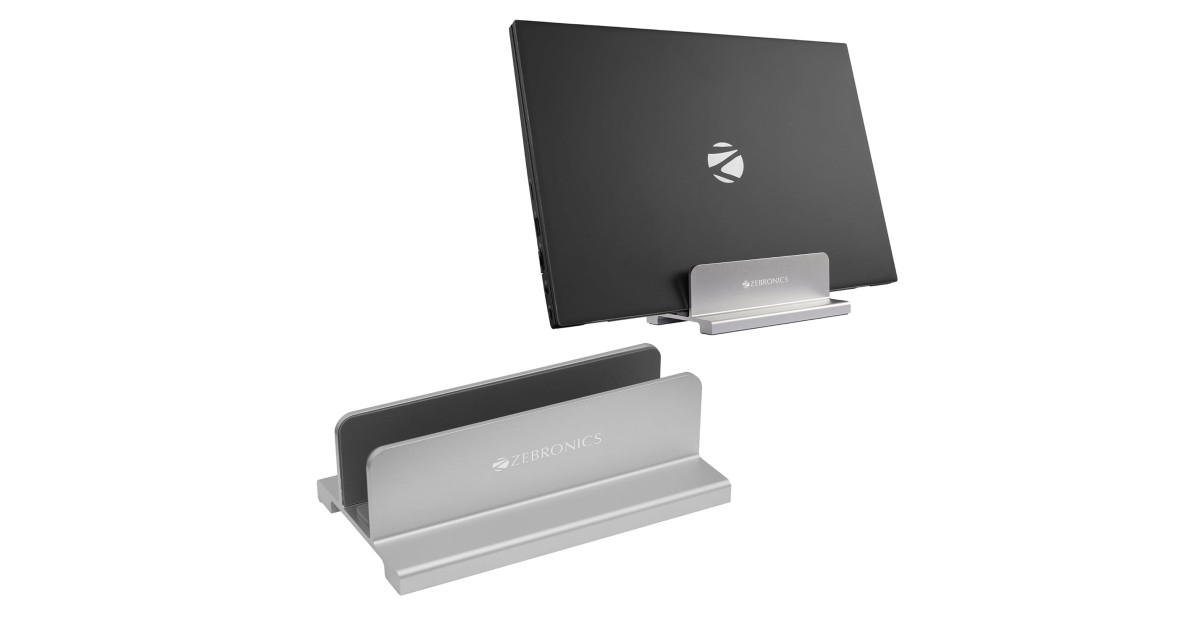 ZEBRONICS NS2000V Vertical Laptop Stand, Devices up-to 2.5cm Thickness ...