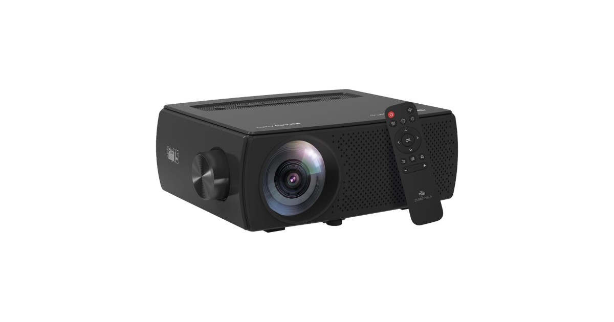 ZEBRONICS PIXAPLAY 15 Smart LED Projector with Dolby Audio, 5500 lumens ...