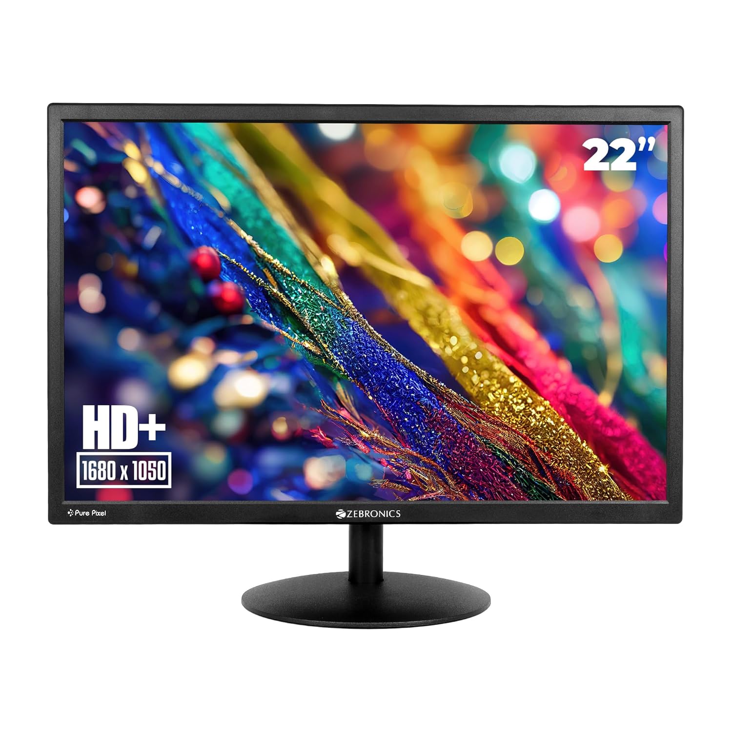 Zebronics Ea122 Led Monitor with Hd+ 1680X1050, 2000000:1 Contrast ...