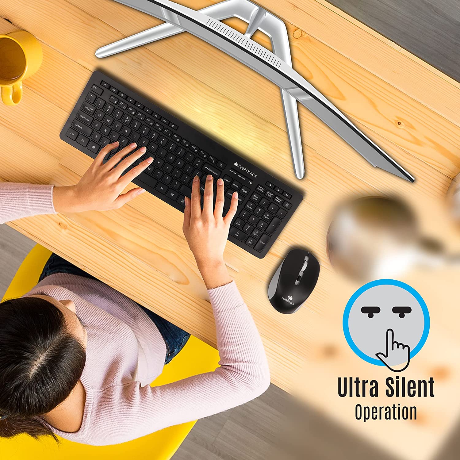 Zebronics Zeb-Companion 500 2.4GHz Wireless Keyboard & Mouse Combo, USB ...