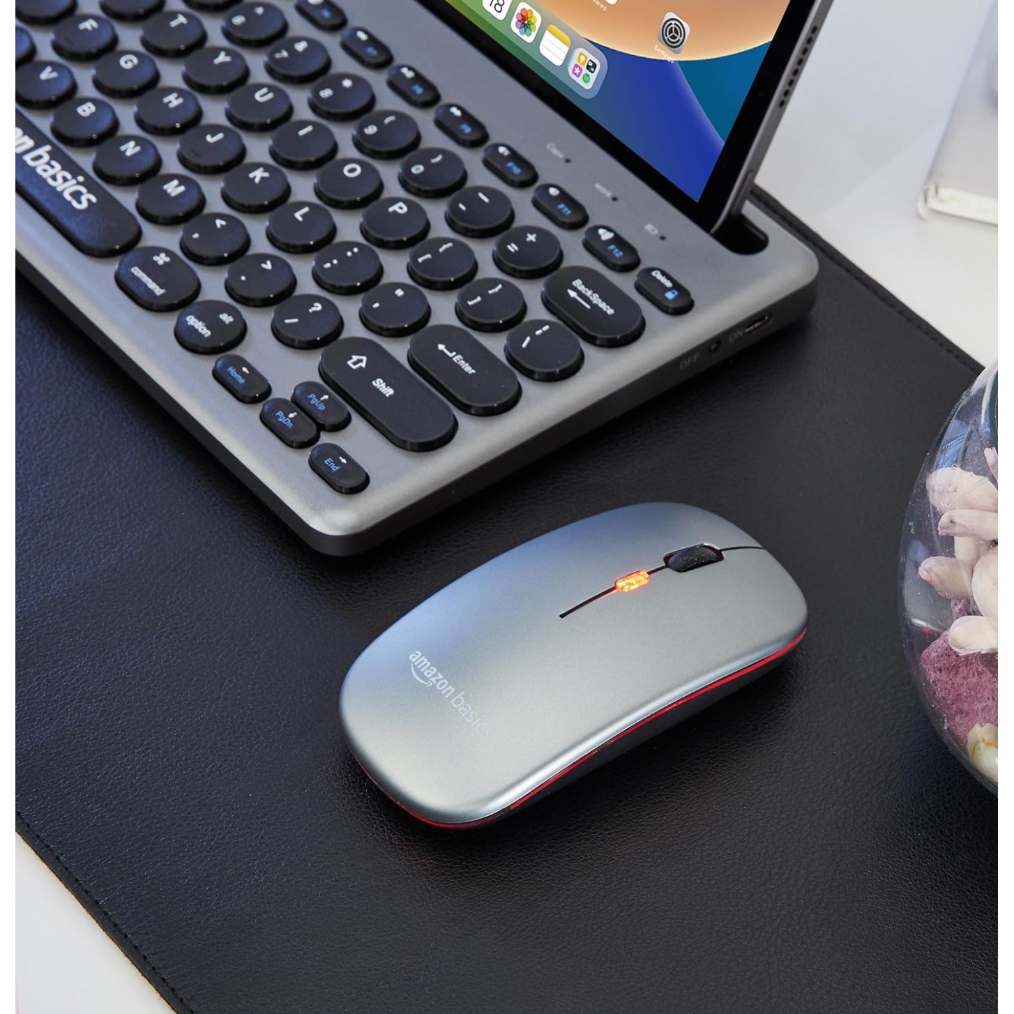 amazon basics 2.4GHz Wireless + Bluetooth 5.1 Mouse, Multi-Device Dual ...