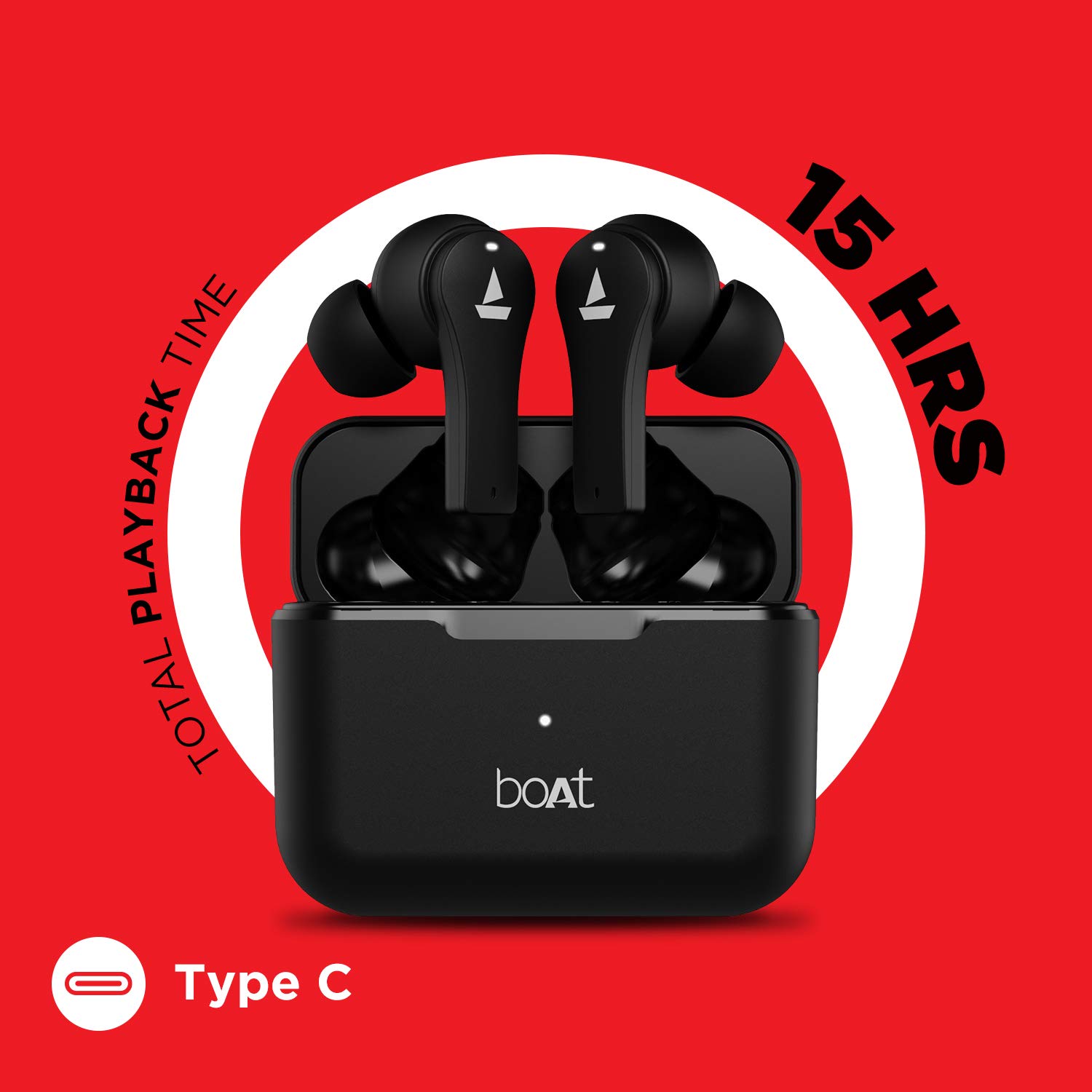 boAt Airdopes 101: Bluetooth Truly Wireless Earbuds with Mic(Active Black)