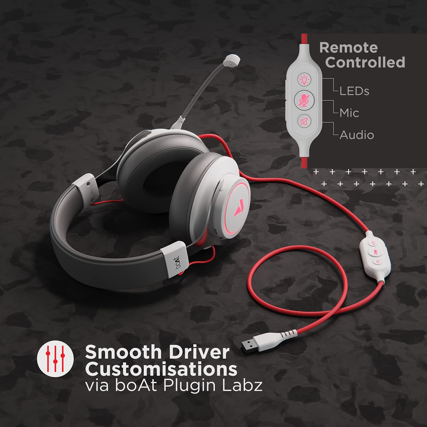boAt Immortal IM1000D Dual Channel Wired Gaming Headphones with Dolby ...