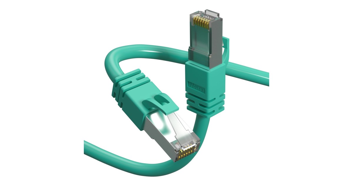 iVoltaa Ethernet Cable CAT6A Cable Dual Shielded (SF/UTP) 10 Gbps LAN ...