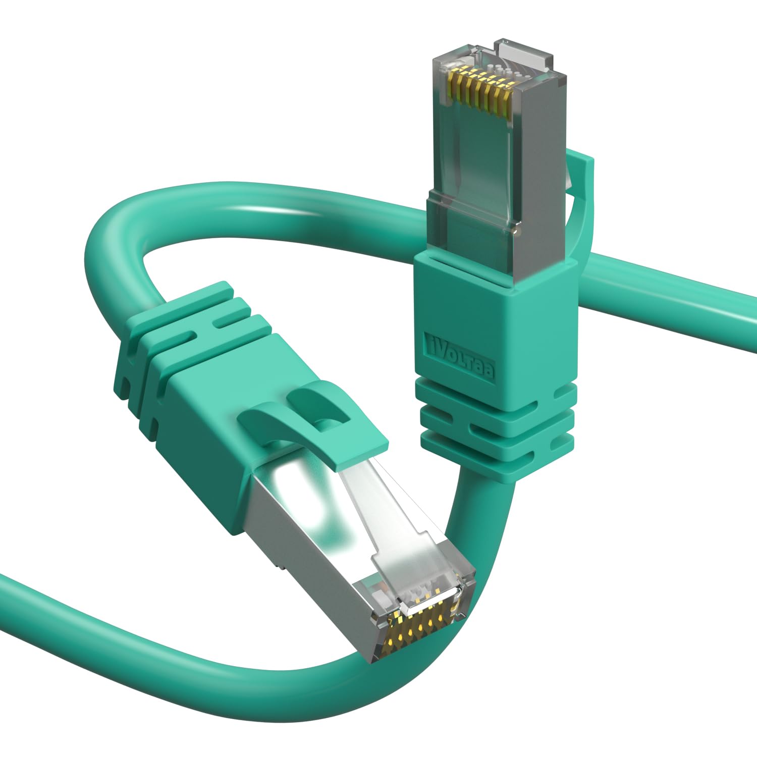 iVoltaa Ethernet Cable CAT6A Cable Dual Shielded (SF/UTP) 10 Gbps LAN ...