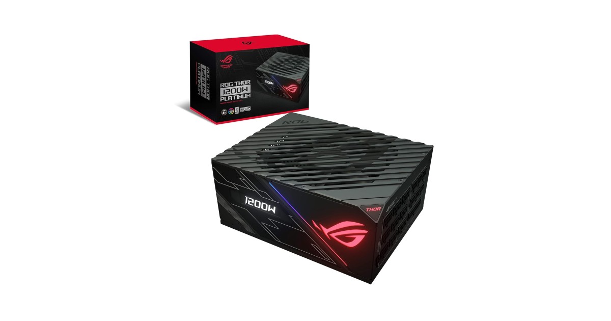 ASUS ROG Thor 1200 Certified 1200W Fully-Modular RGB Power Supply with ...