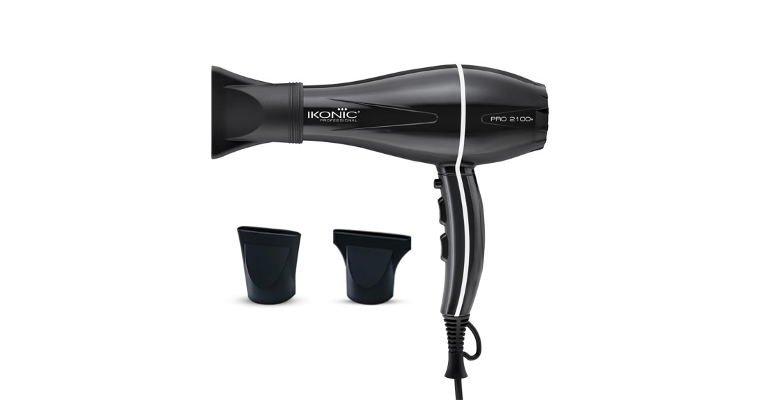Ikonic Pro 2100+ Hair Dryer 2000W, Black, 3 heat and 2 speed settings ...