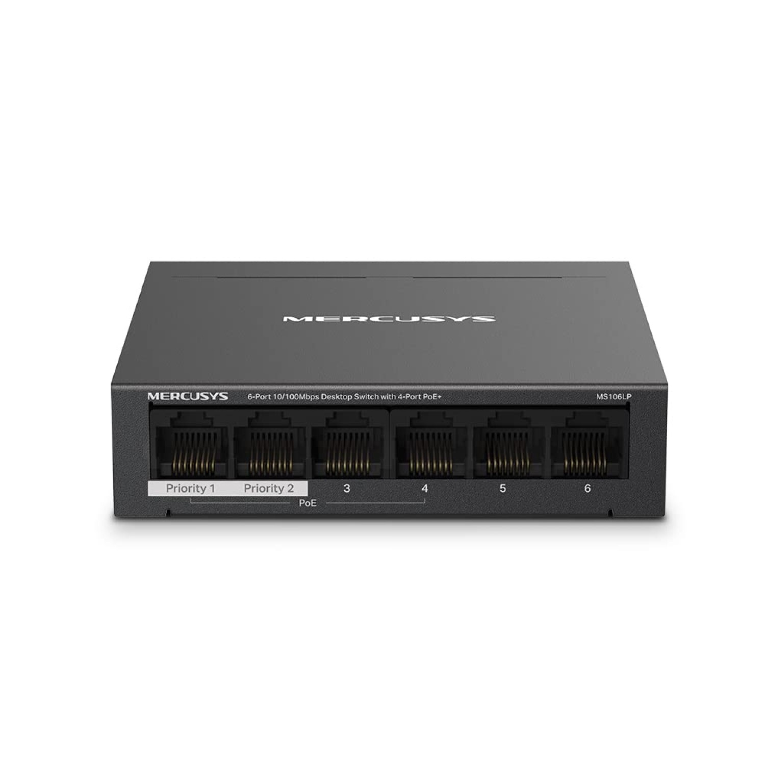 Mercusys MS106LP 6-Port 10/100Mbps Desktop Switch with 4-Port PoE+ ...