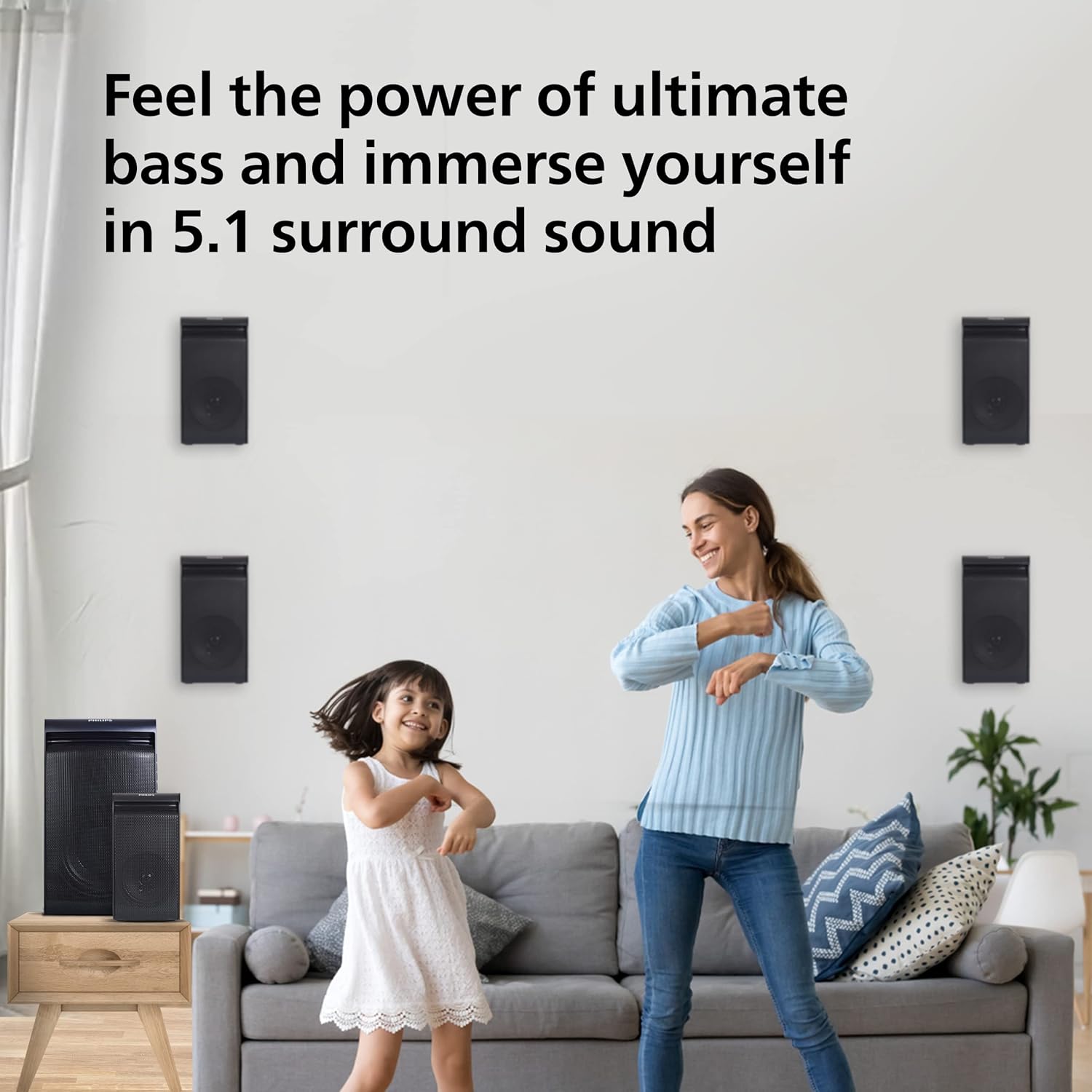 Philips Audio TAV5557 5.1 Channel 80W Bluetooth Multimedia Speaker ...