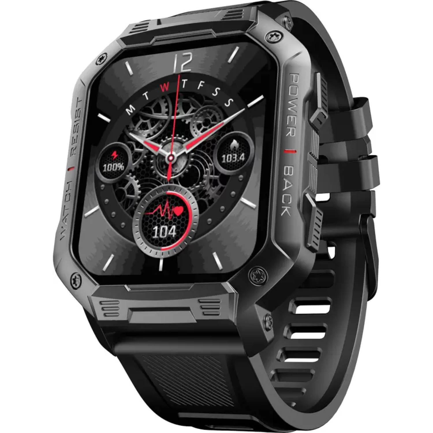 boAt Wave Force with 1.83 inch HD Display and Bluetooth Calling Smartwatch (Black Strap, Free Size)